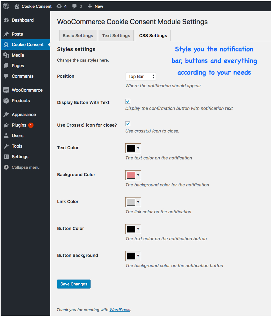 WooCommerce EU Cookie Consent Plugin, Wordpress GDPR Compliance by Addify